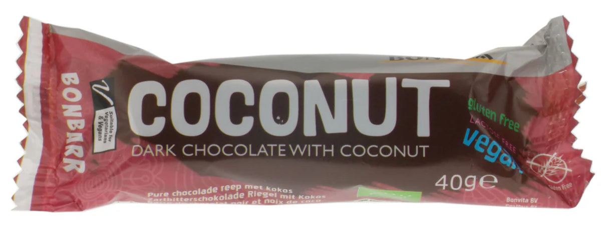 Bonvita Organic Coconut "Bounty" Chocolate Bar 40g (GST Inc) (24 ...