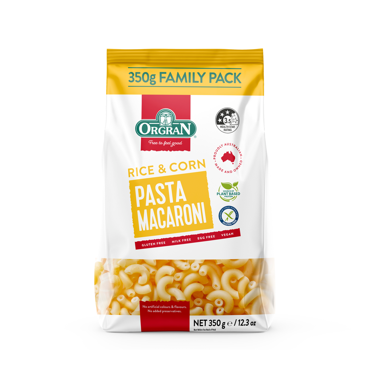Orgran (GF) Rice & Corn Macaroni Pasta 350g (5) – Ethical Food Distributors