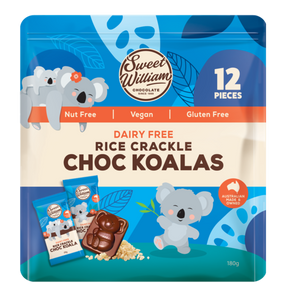 Sweet William Rice Crackle Choc Koalas (12pcs) Minibar Multipack 180g ...